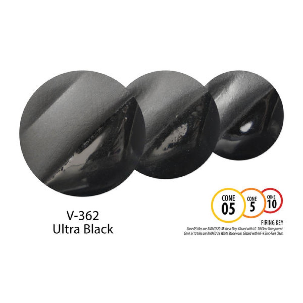 V-362 Ultra Black - 16oz Amaco Velvet Underglaze