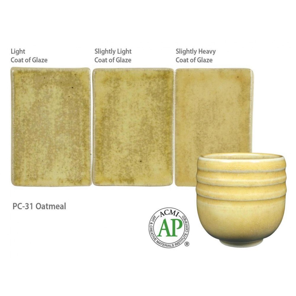PC-31 Oatmeal - 16oz Potters Choice Cone 5 Glaze by Amaco