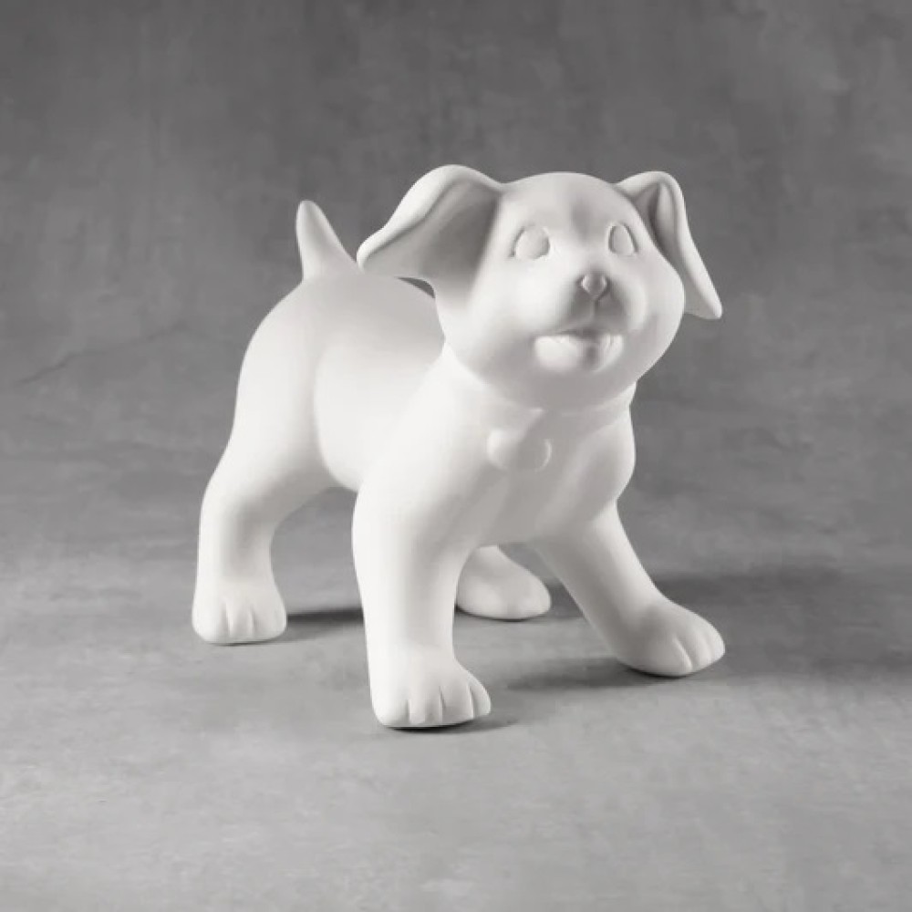unfinished Ceramic bisque Standing dog