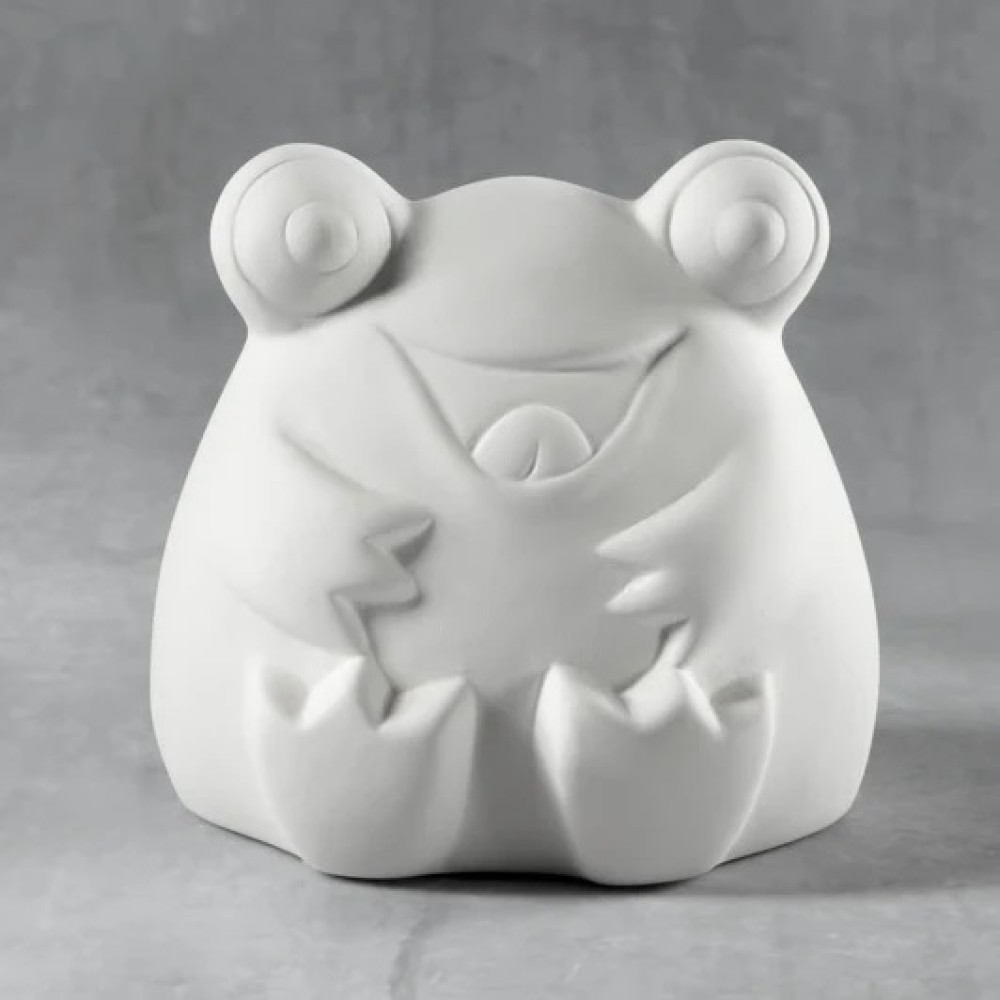 Ready to paint ceramic bisque Frog Bankable