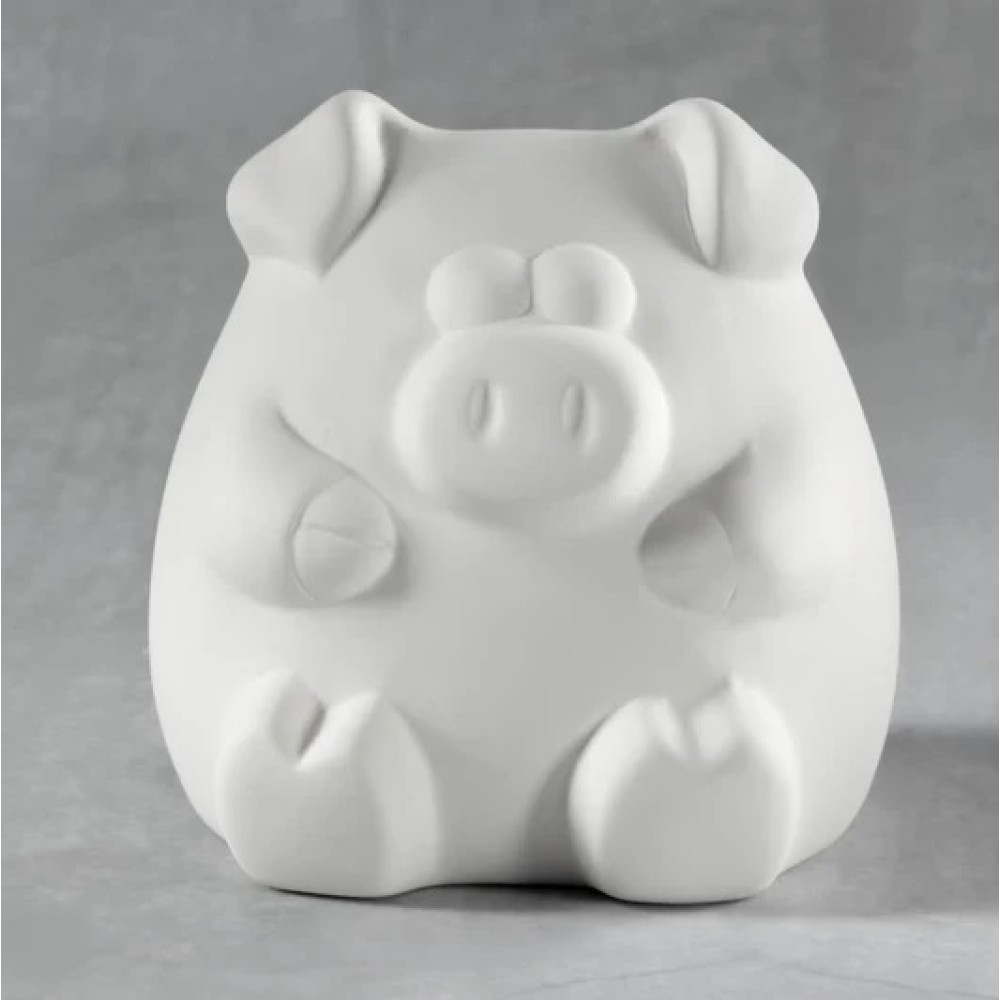 Ready to paint ceramic bisque Pig Bankable