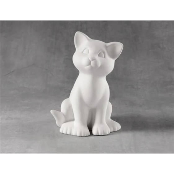 Ceramic Bisque Sitting Kitty - Case of 12