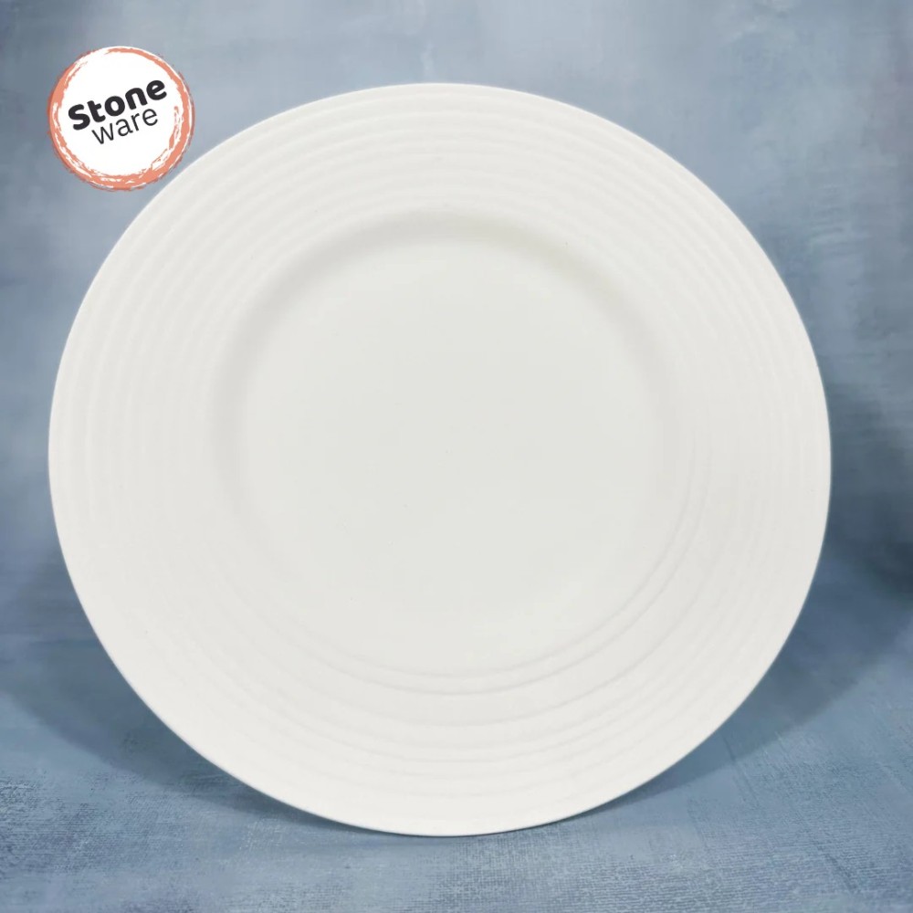 CXS101 Cascade Ware Dinner Plate Ready to Paint, Stoneware Bisque