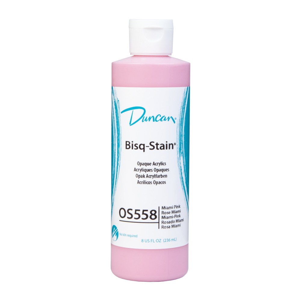 OS558 MIAMI PINK - 8 oz. Opaque Acrylic Ceramic non-Fire Stain by ...