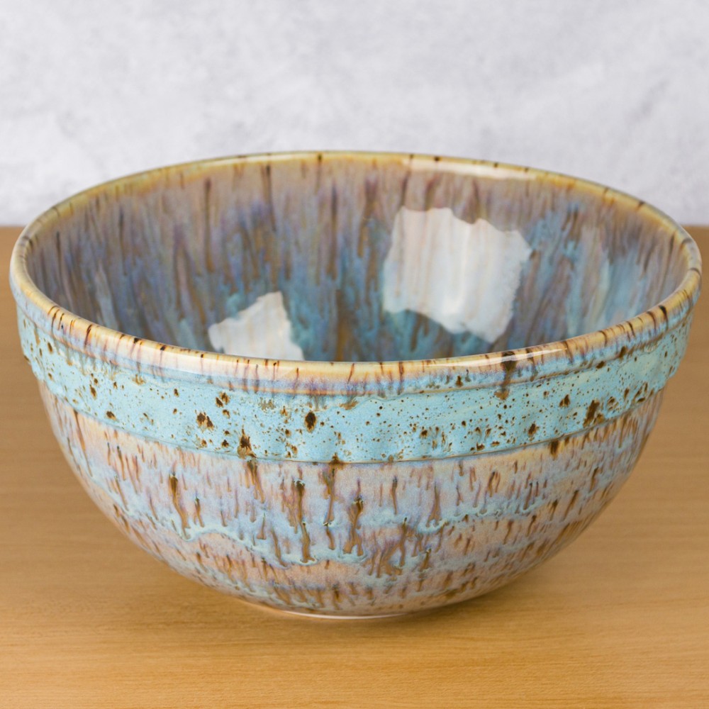 SB160 Ready to Paint, Stoneware Bisque Large Vintage Mixing Bowl by ...