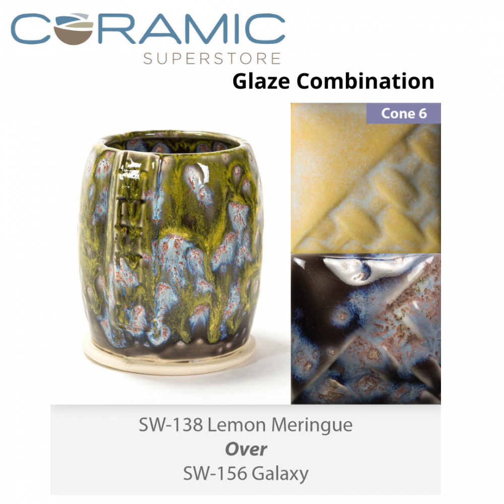 Lemon Meringue SW138 over Galaxy SW156 Stoneware Combination