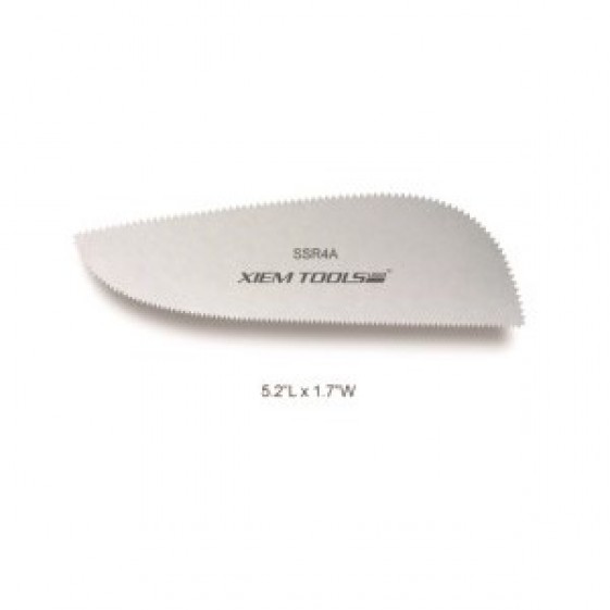 Stainless Steel Serrated Clay Rib (L) by Xiem Tools